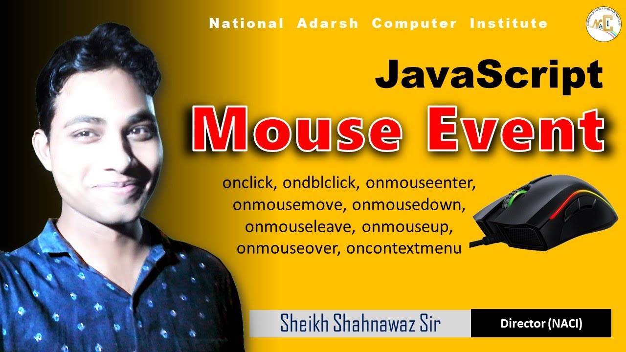 Mouse Events In Javascript Javascripttutorials Javascripttips Youtube