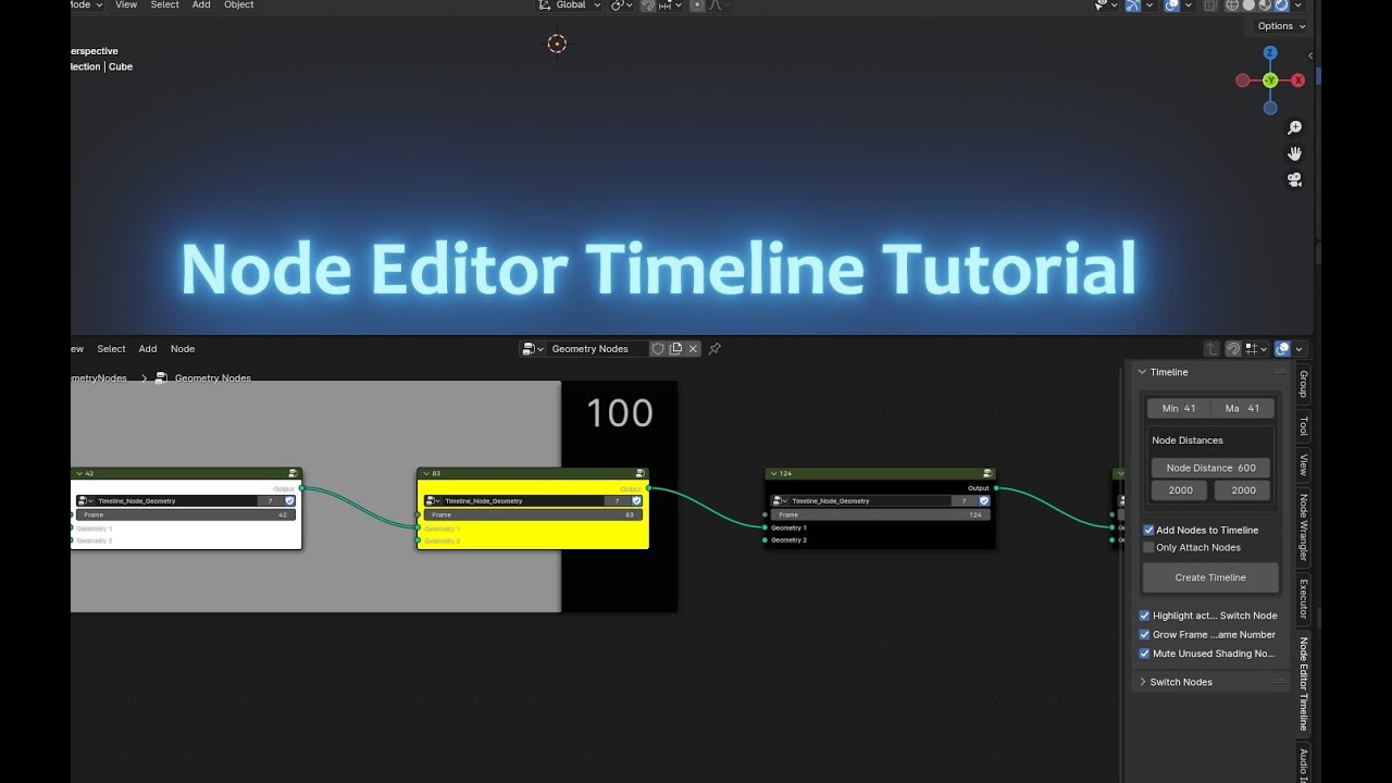 Node Editor Timeline Add On For Blender Tutorial Youtube