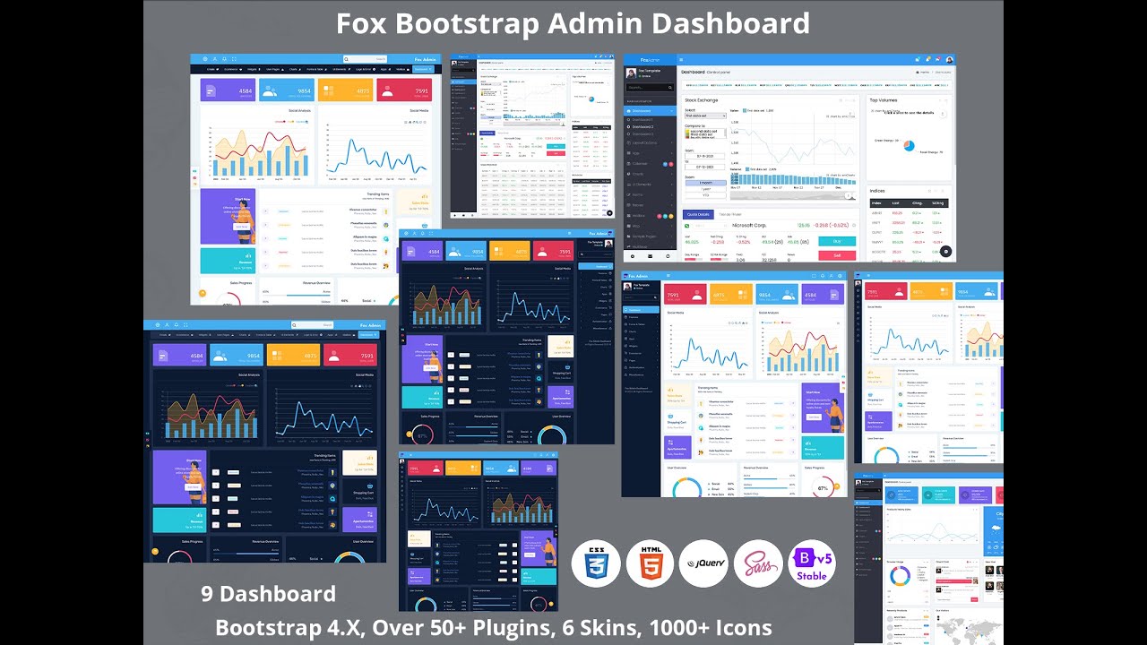 Responsive Bootstrap 5 Admin Dashboard Template Fox Youtube