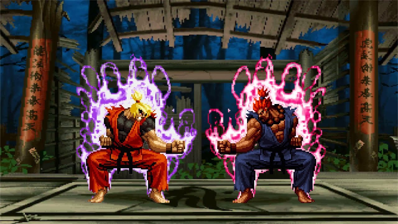 Dragon Ken Vs Shin Akuma Youtube