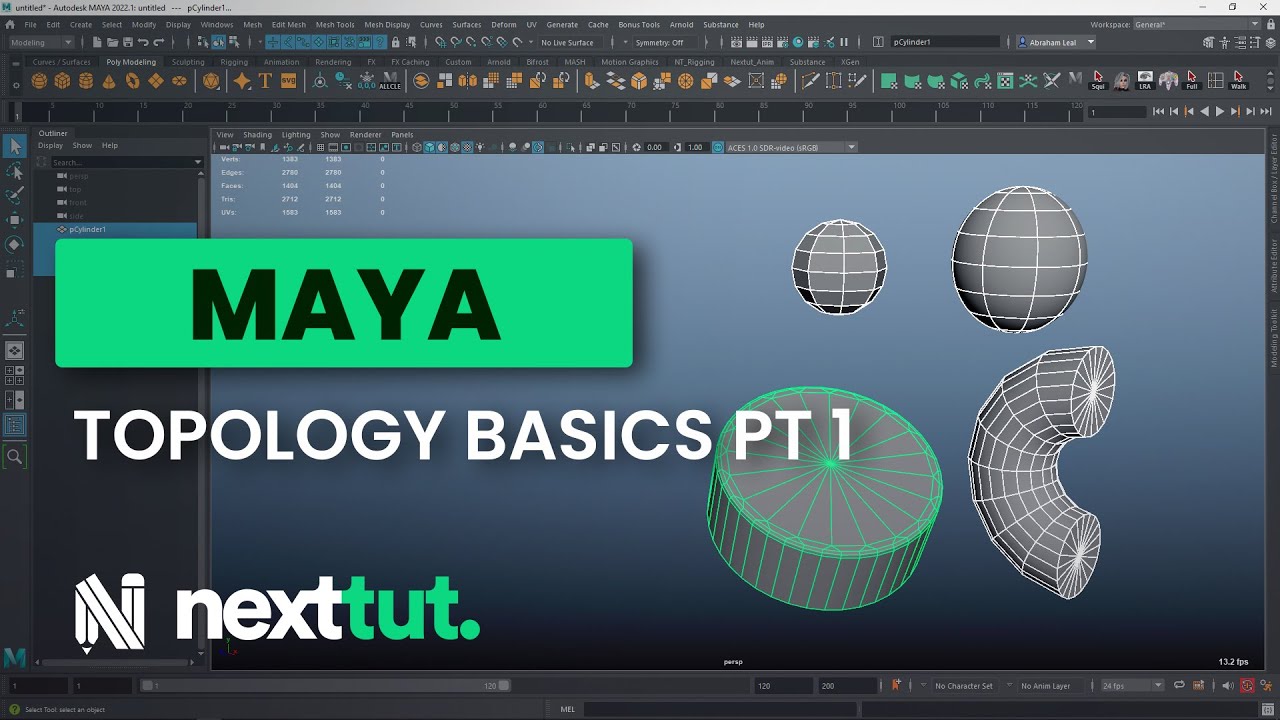 Maya Tutorial Topology Basics Pt1 Youtube
