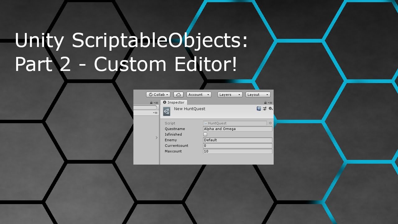 Unity Scriptableobjects Part 2 Custom Editor Youtube