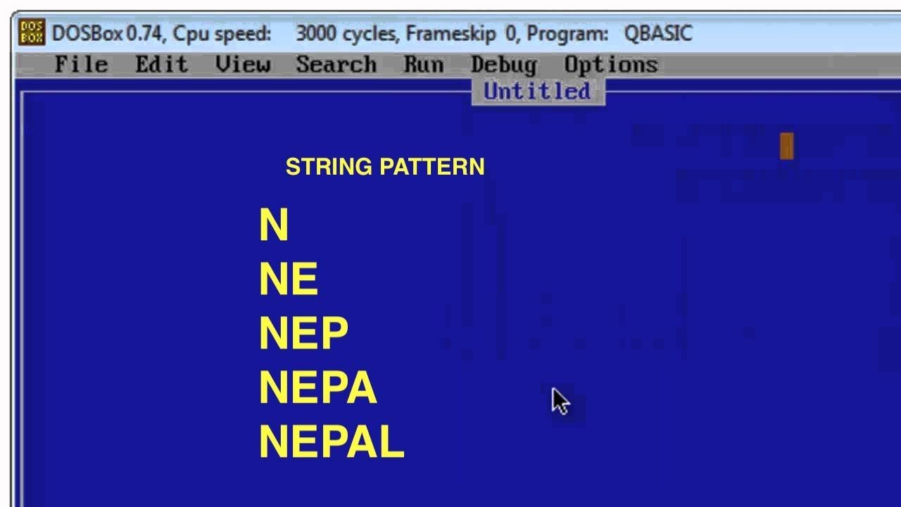 Qbasic String Pattern Nepal Youtube