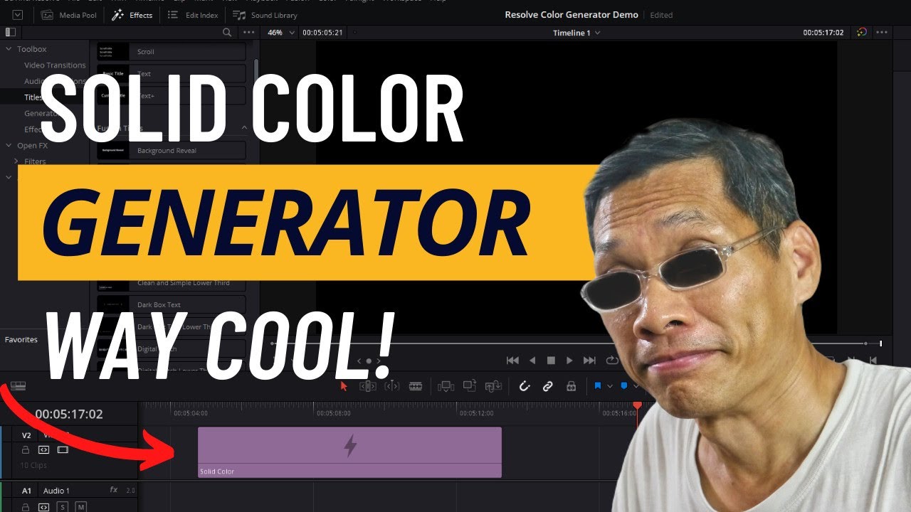 Resolve Solid Color Generator 3 Ways To Use Youtube