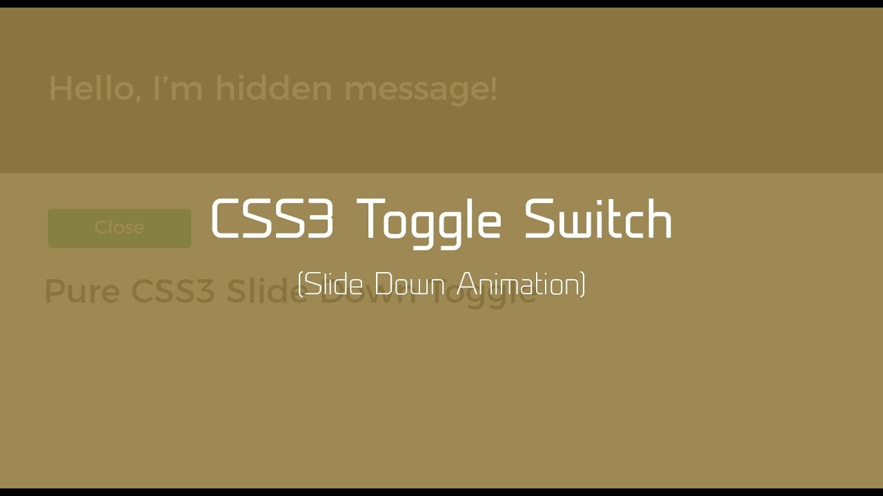 Css Toggle Switch Html Css Youtube