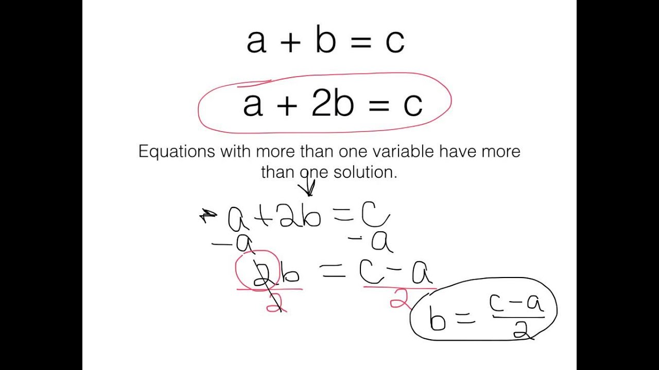 Solve An Equation With Multiple Variables Tessshebaylo