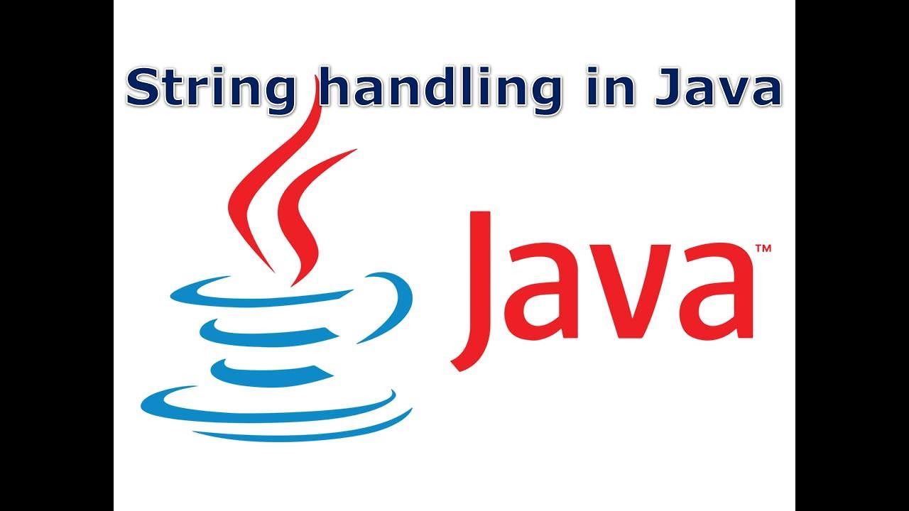 String Handling In Java Youtube