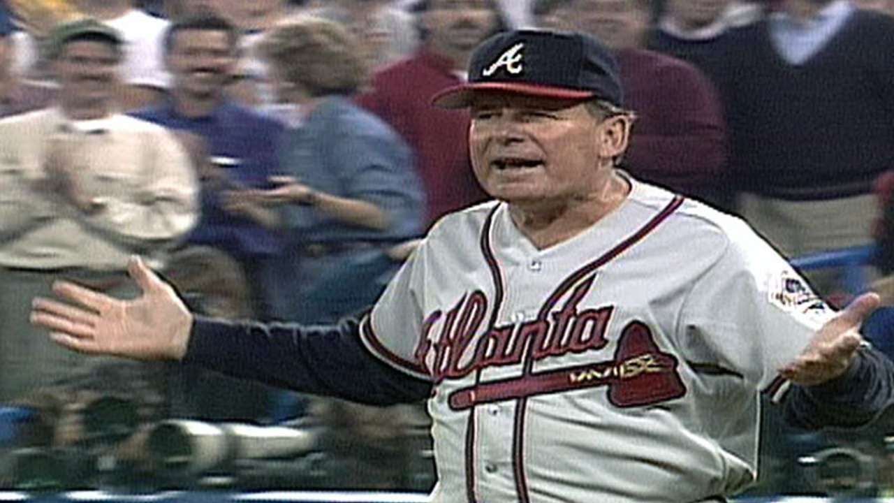 1992 Ws Gm3 Bobby Cox Ejected In Ninth Youtube