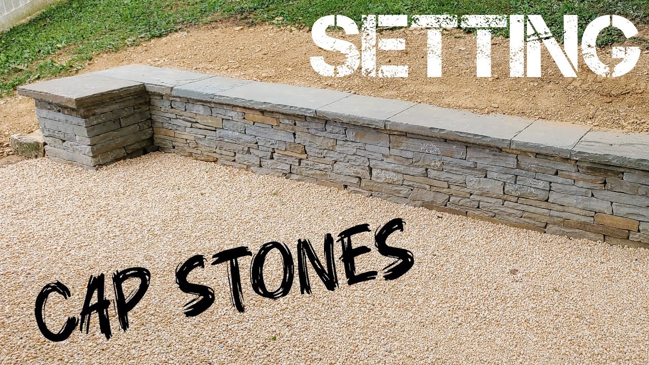 Setting Flat Caps Dry Stack Stone Seating Wall Youtube