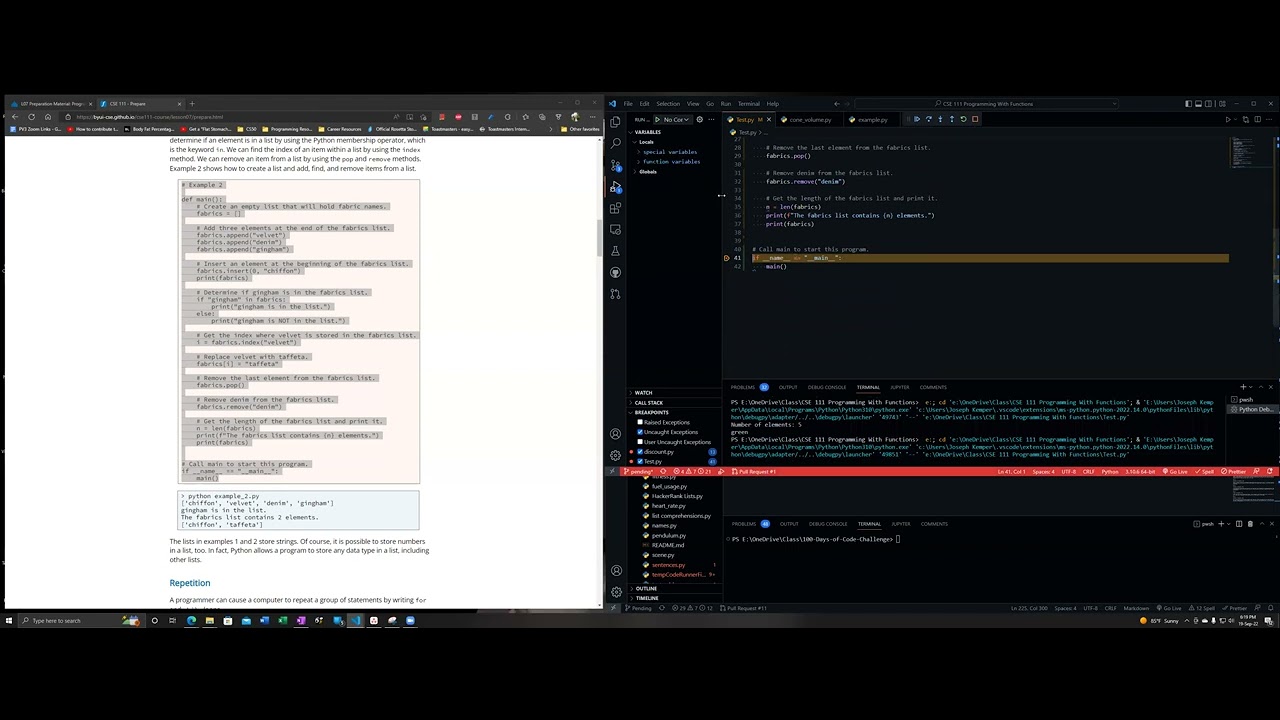 Python Functions Lists And Memory Management Youtube