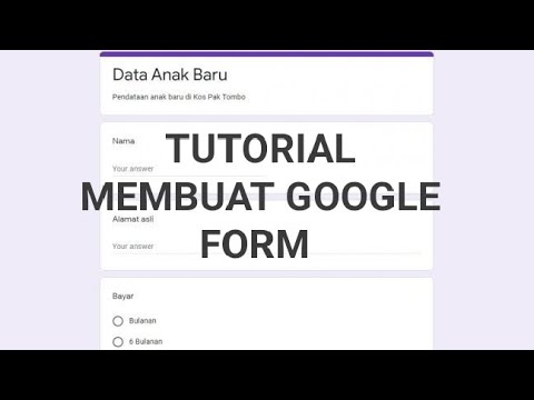 Tutorial Membuat Google Form Youtube