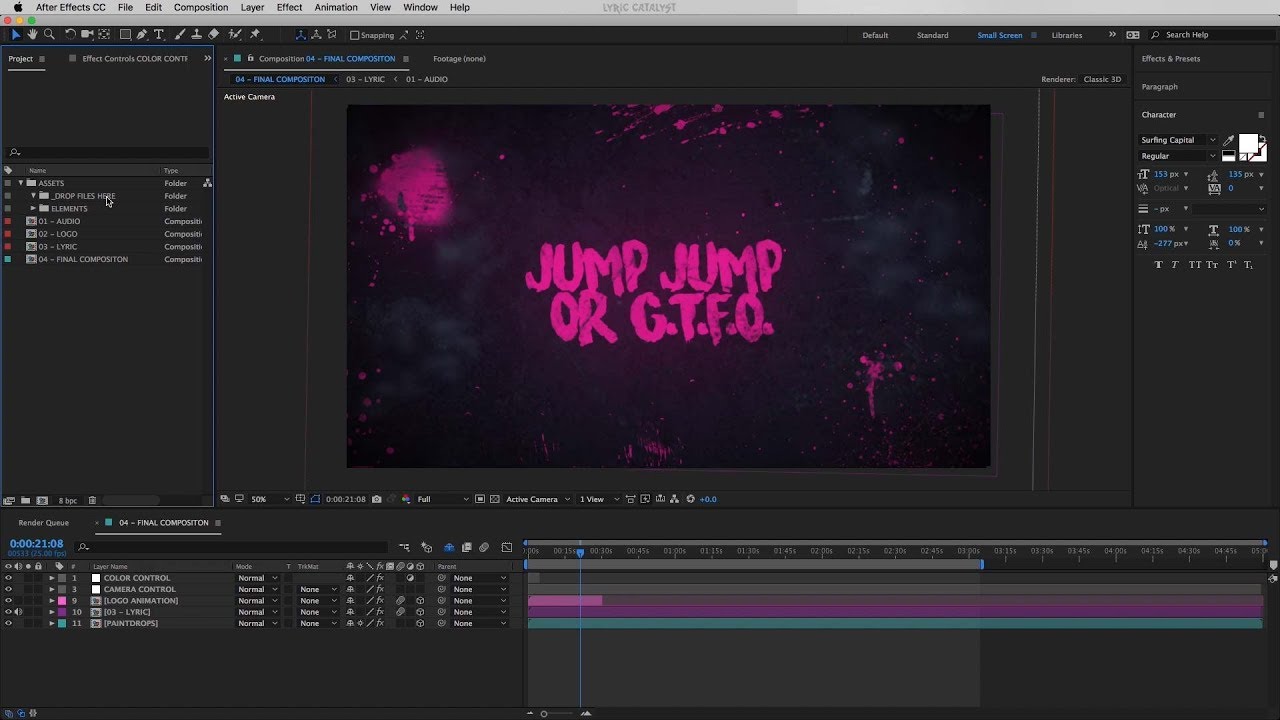 Lyric Video Template After Effects Video Tutorial Youtube