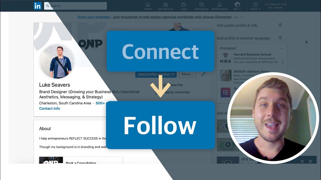 Linkedin Follow Button