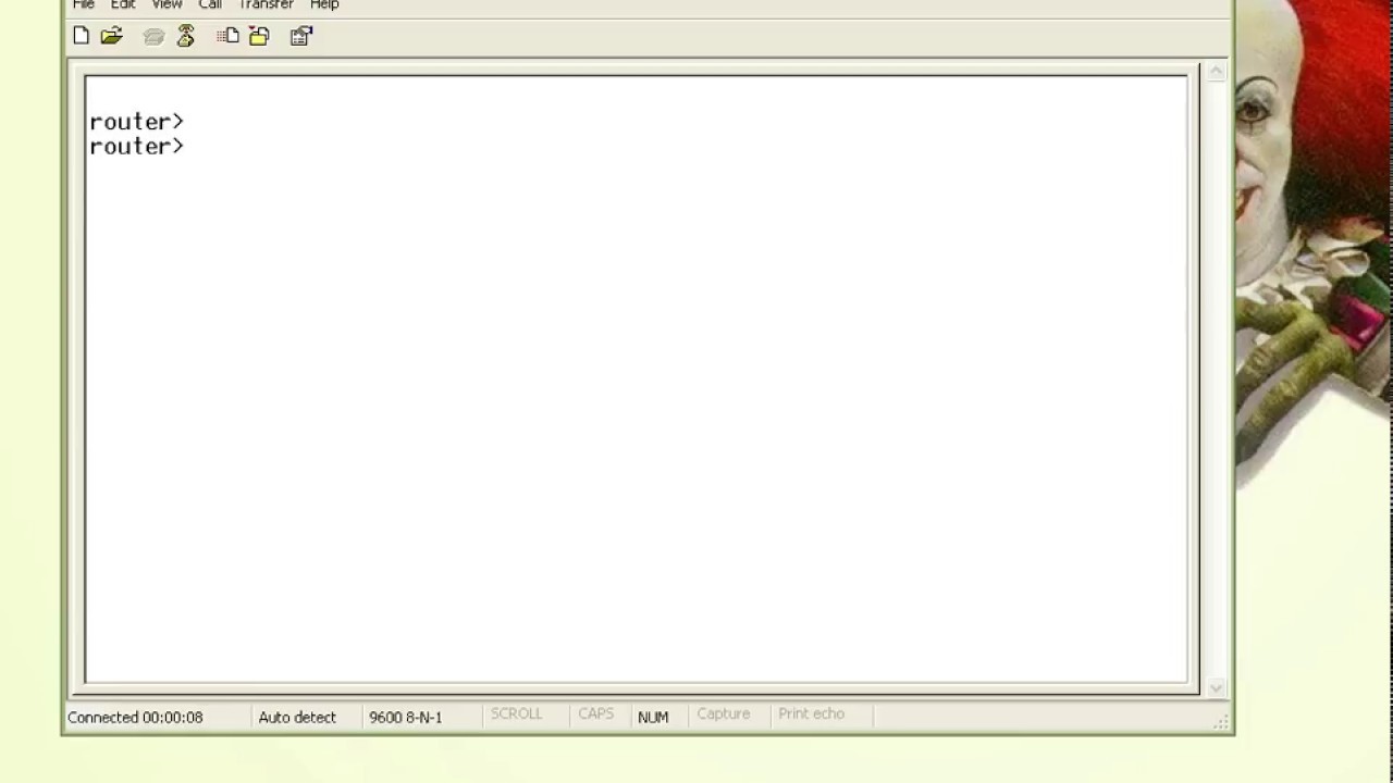 Accessing Configure Router Using Hyperterminal In Window System Youtube
