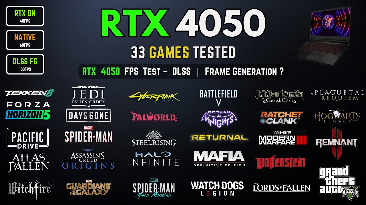 Rtx 4050 Laptop Gaming Test In 33 Games In 2025 Is 6gb Vram Good