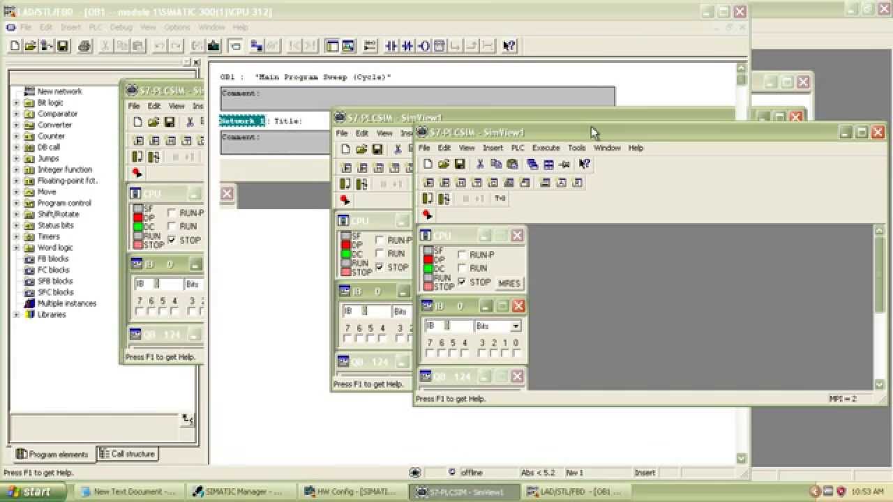 Tutorial Of Siemens Step 7 Plc Programming Using Simatic Manager Youtube