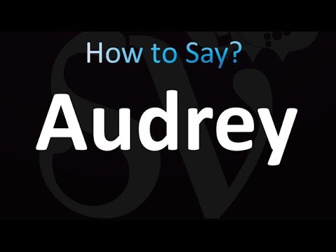 How To Pronounce Audrey Correctly Youtube
