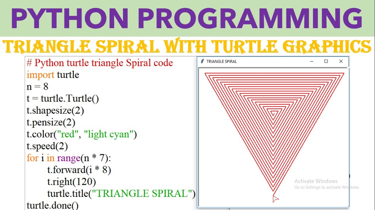 How To Draw A Triangle With Python Turtle