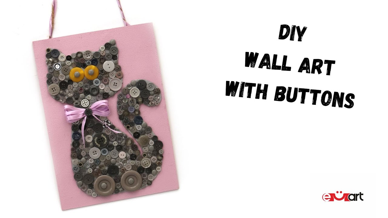 Diy Button Wall Art Quick And Easy Youtube