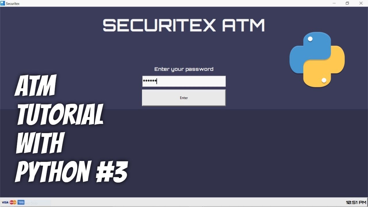 Python Tkinter Atm Machine Tutorial With Multiple Window Frames For