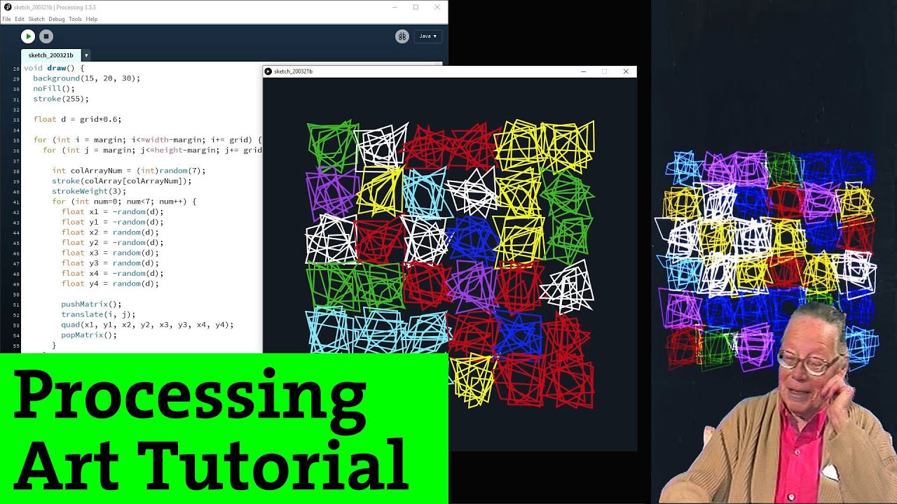 Ep 3 Processing Tutorial Vera Molnar Algorithm Creative Coding And
