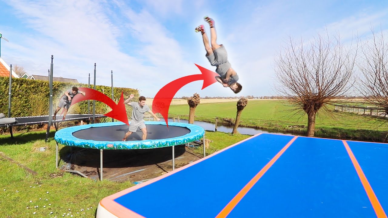 Trampoline Tricks Naar Airtrack Youtube