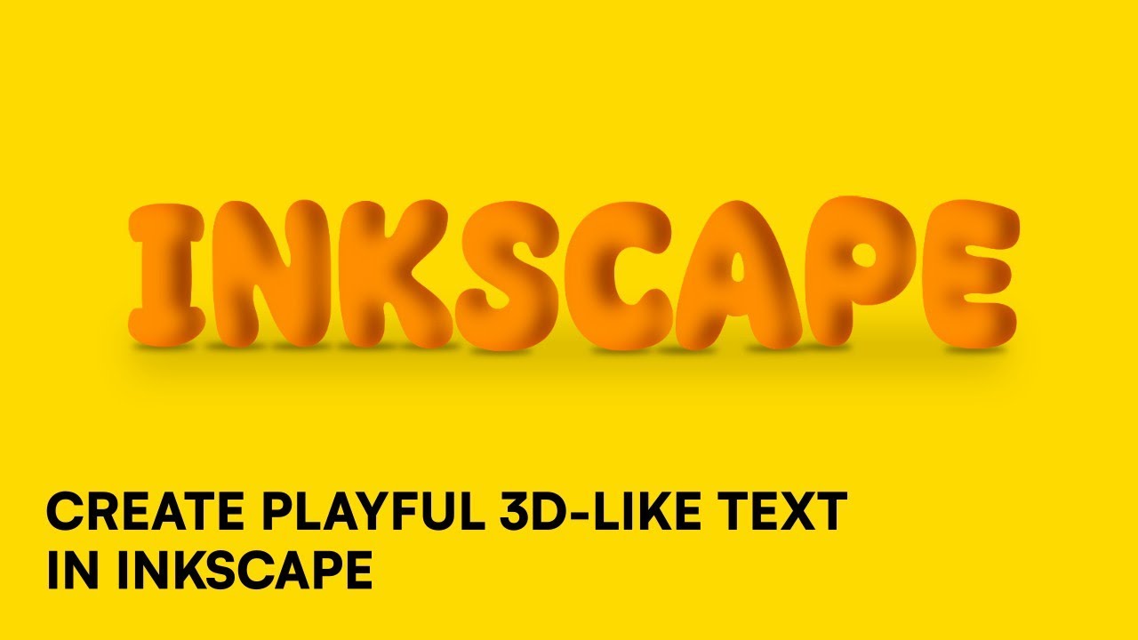 Playful 3d Like Text Effect In Inkscape Tutorial Youtube
