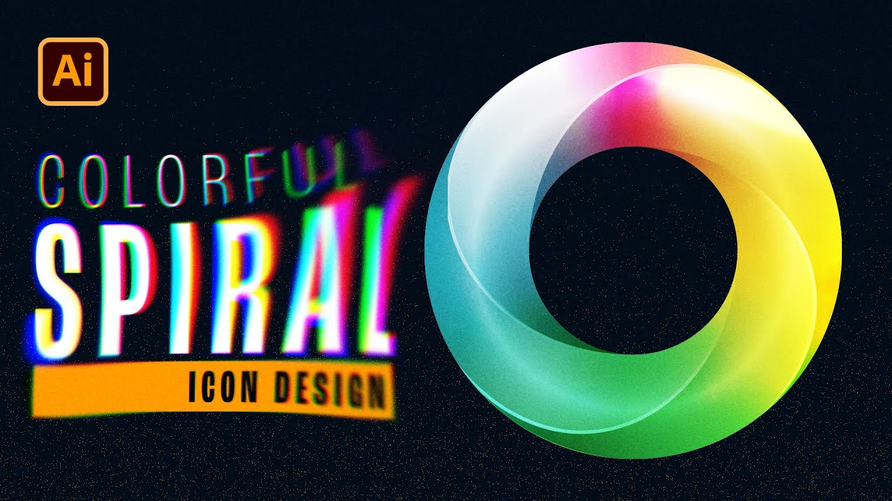 Create Amazing Colorful Spiral Icon Illustrator Tutorial Youtube