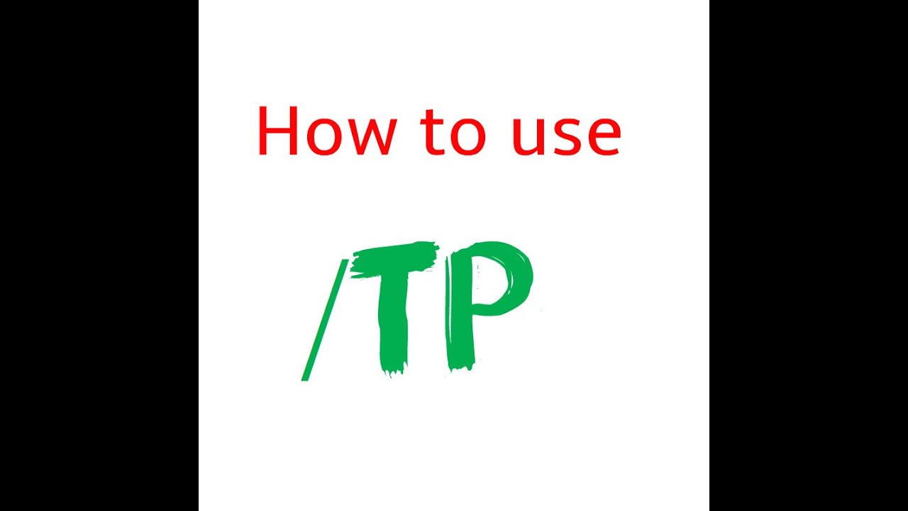 How To Use Tp Command Minecraft Youtube
