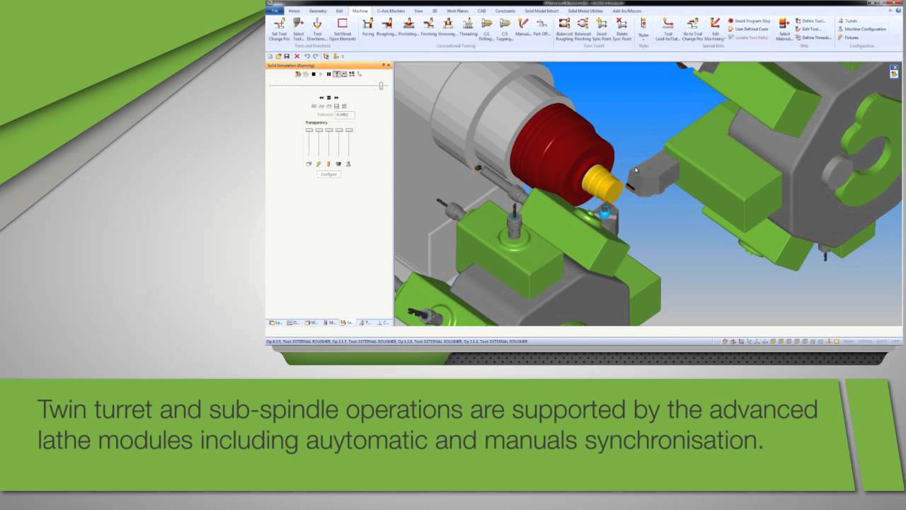 Alphacam Cad Cam Software Cnc Turning Youtube