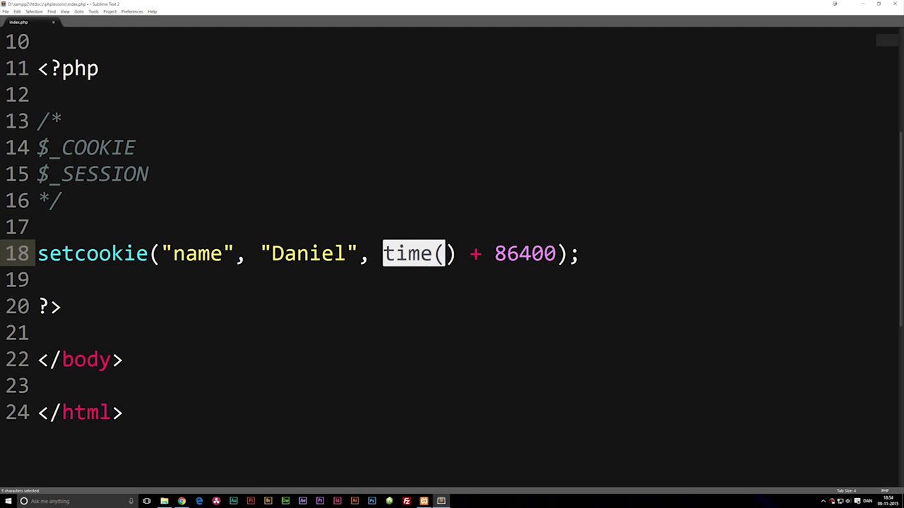 27 Session And Cookies In Php Php Tutorial Learn Php Programming Php