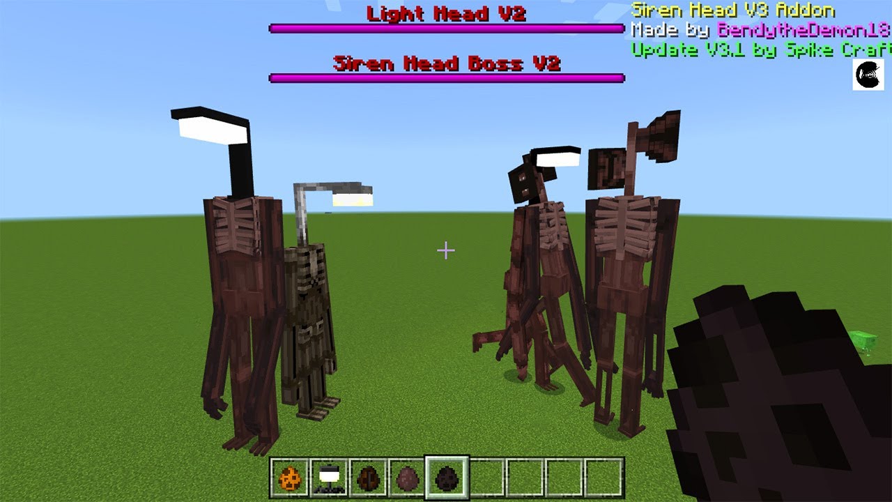 Just Having Fun With Siren Head V3 1 Addon Minecraft Youtube