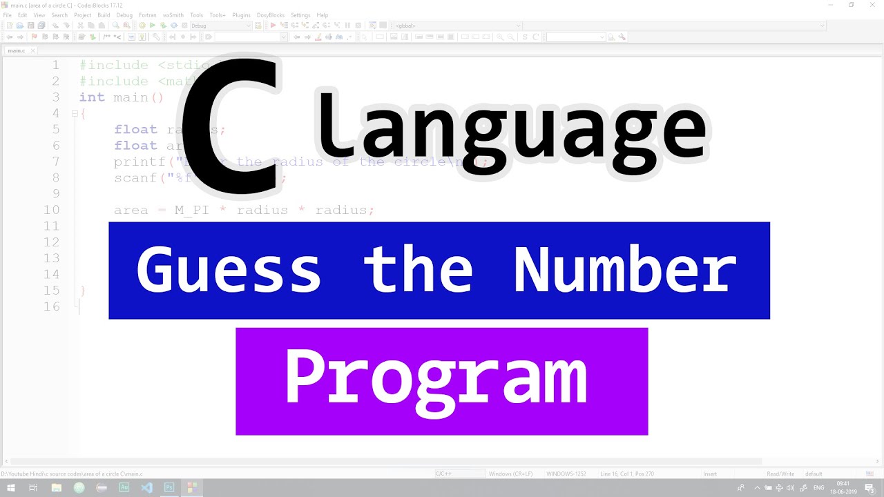 Guess The Number Game C Programming Tutorial Youtube
