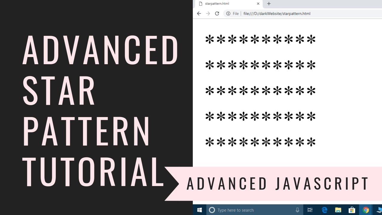 Advanced Javascript Star Pattern 2 Program To Print Rectangle Of