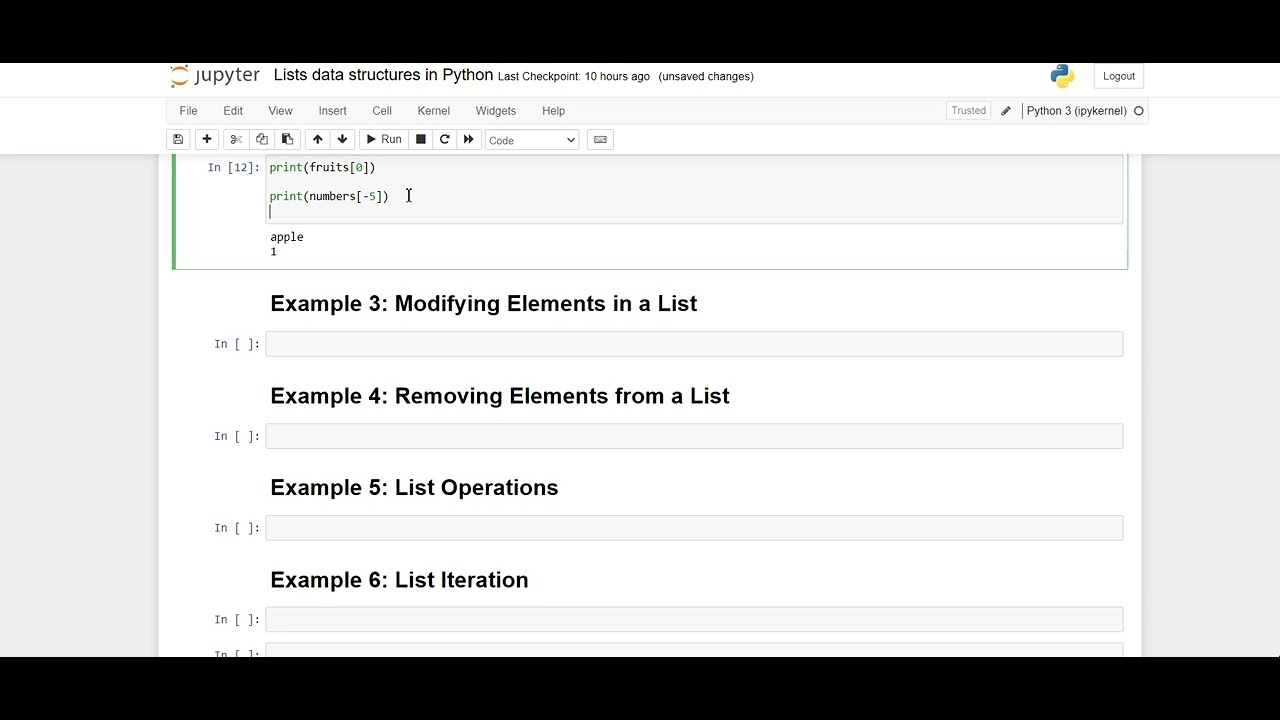 List Data Structures In Python Youtube