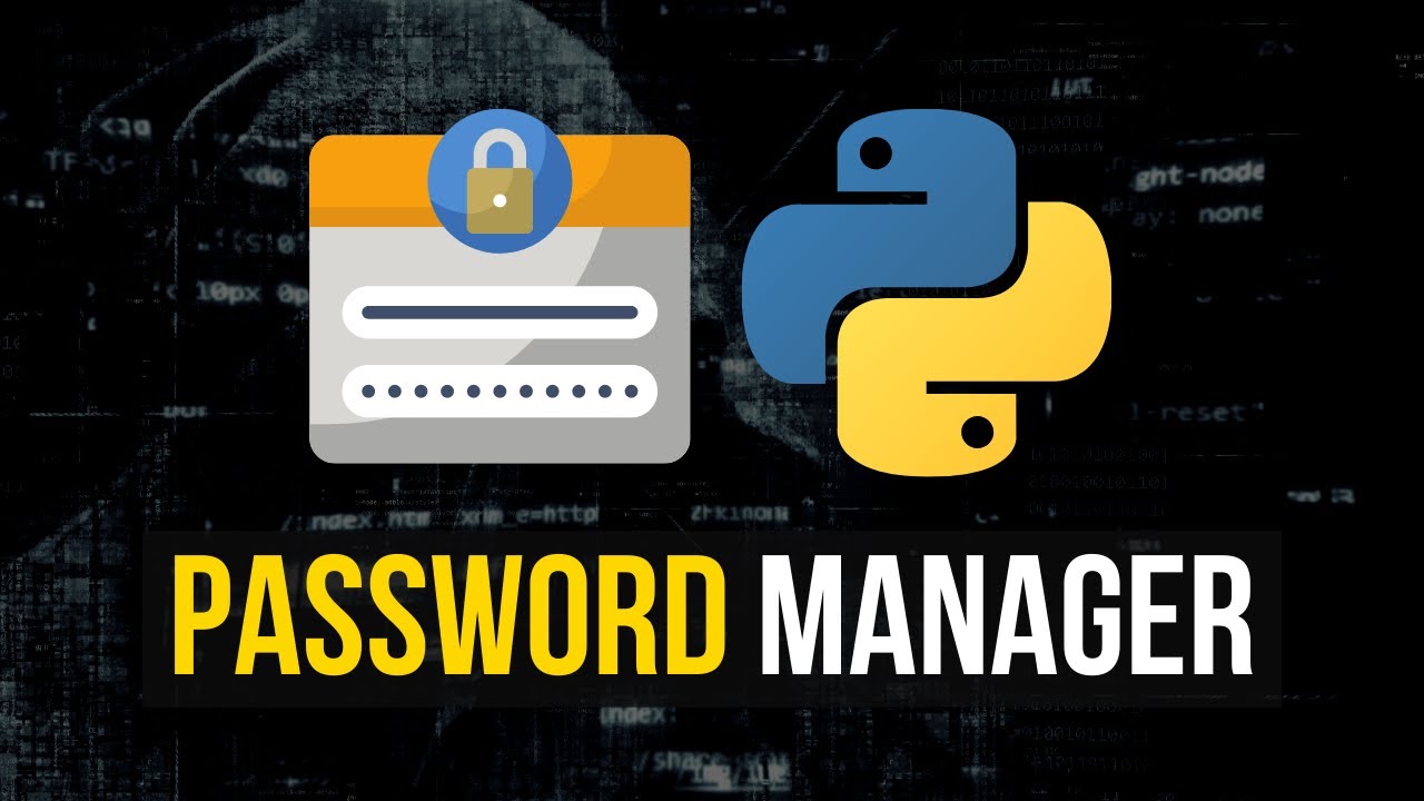 Password Manager In Python Youtube