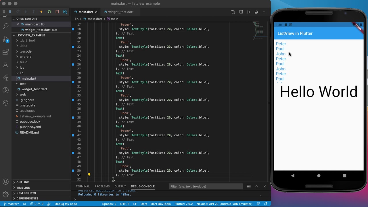 Flutter Basics The Listview Widget Youtube
