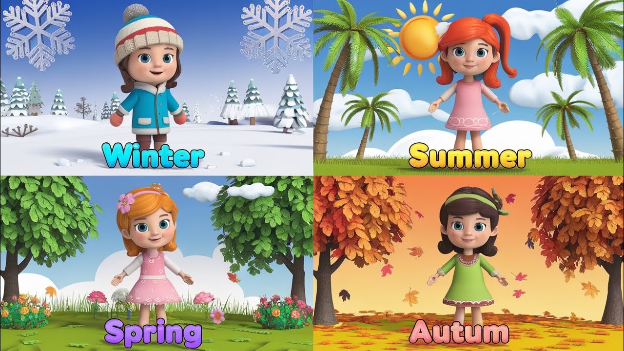 Seasons Song Seasons Name Kids Songs Nursery Rhymes Kids