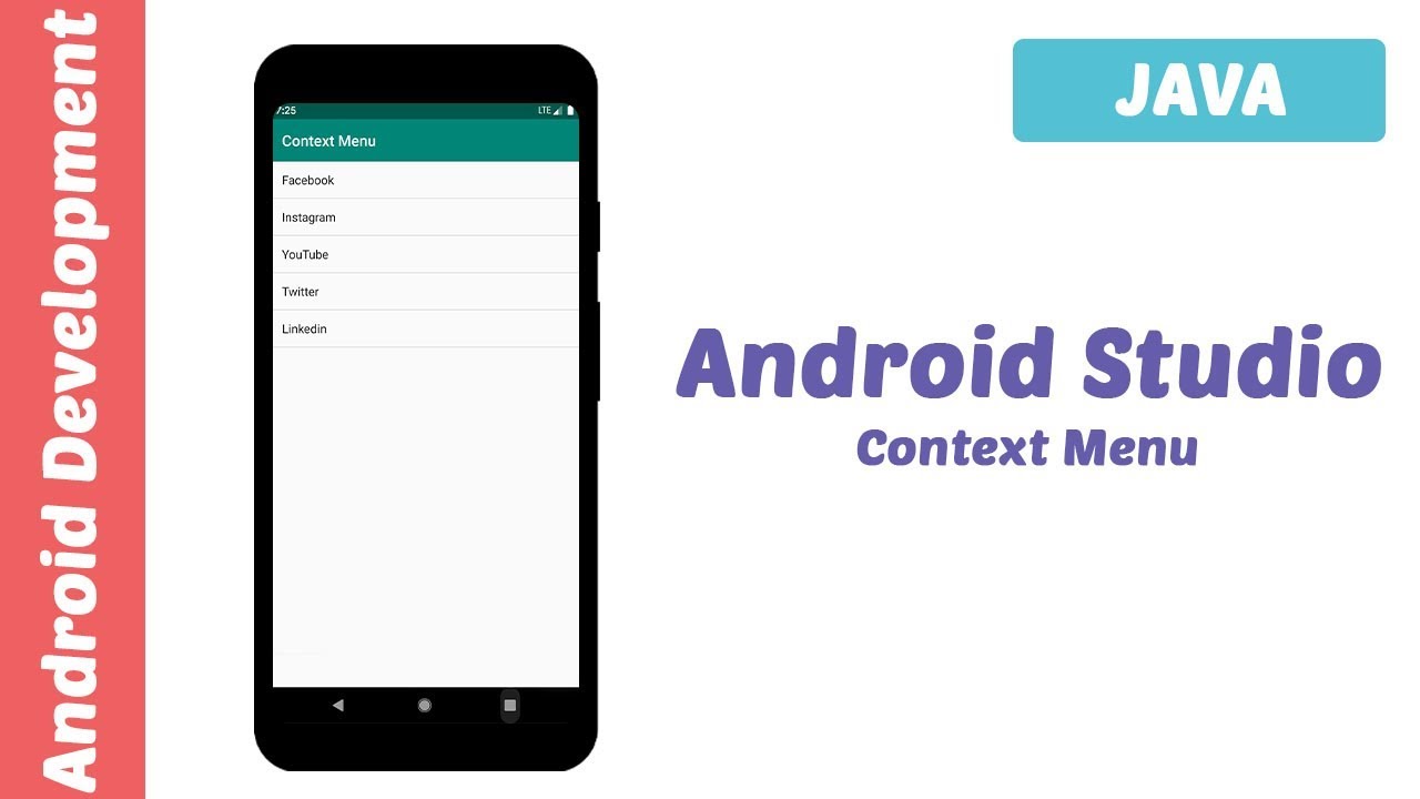 Android Studio Context Menu Youtube