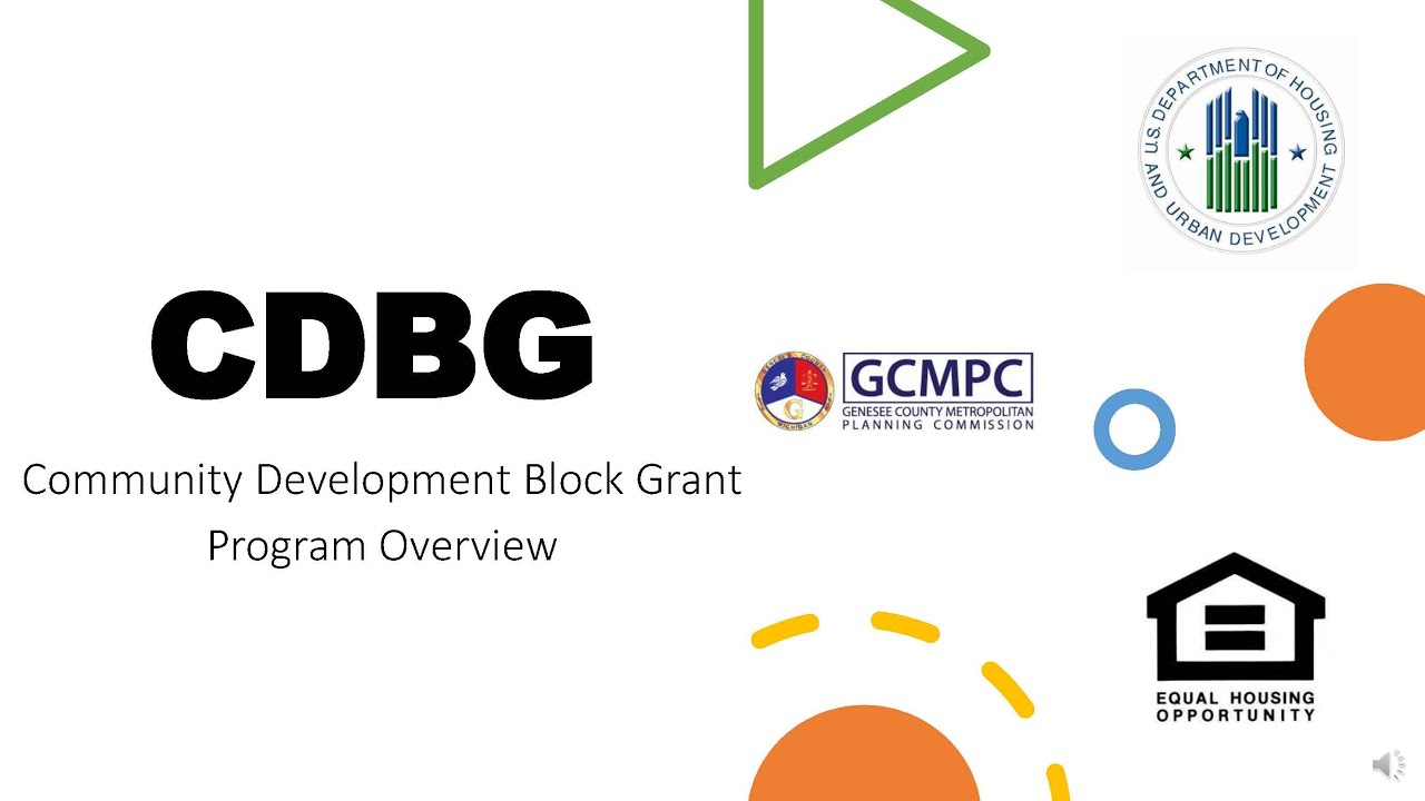Cdbg Program Overview Youtube