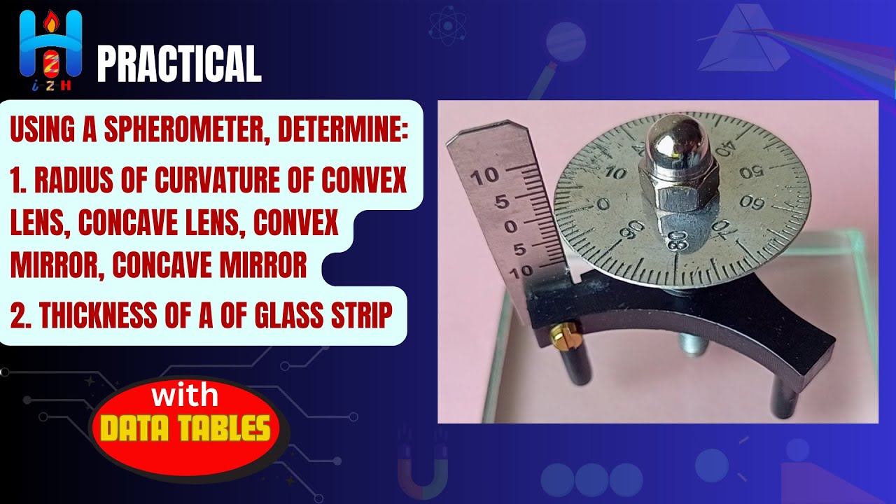 Radius Of Curvature Using Spherometer Youtube