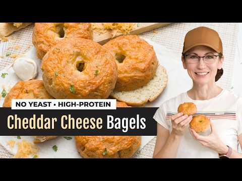 High Protein Bagels Cheddar Cheese No Yeast 15g Protein