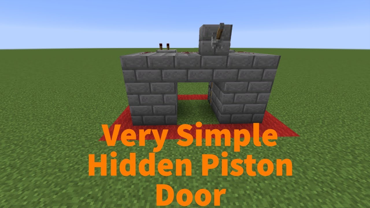 Hidden Piston Door Tutorial Minecraft Youtube