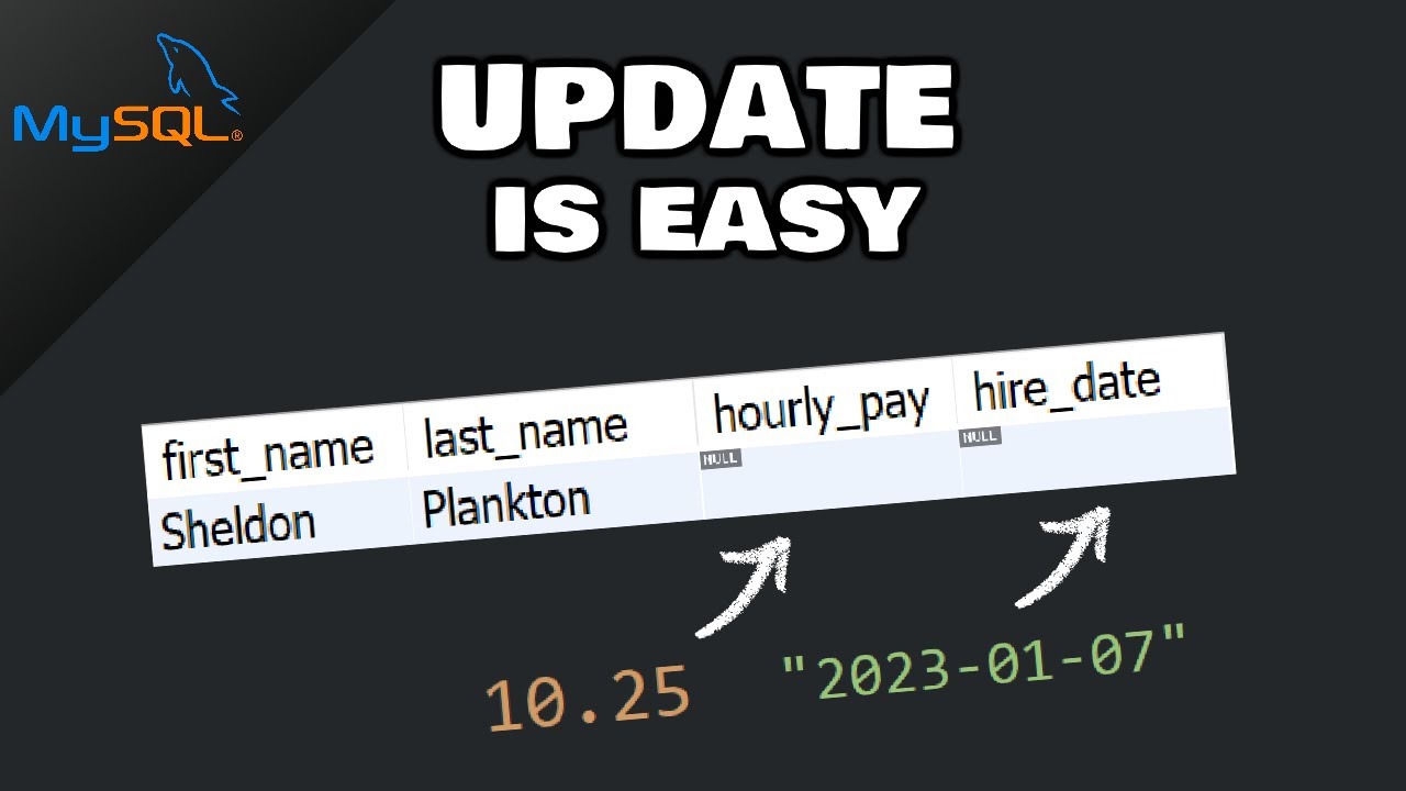 Mysql How To Update And Delete Data From A Table Youtube