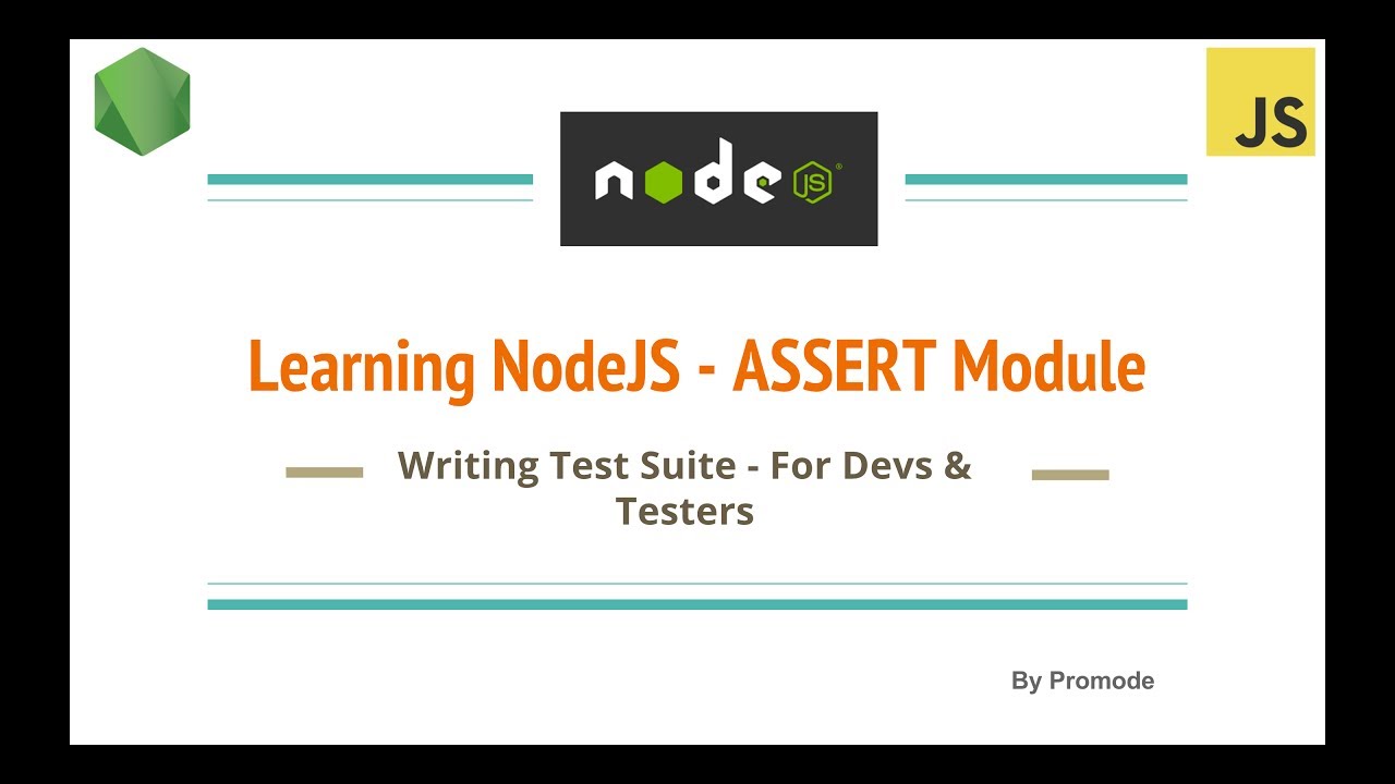 Learning Nodejs Assert Module Explained For Unit Tests Youtube