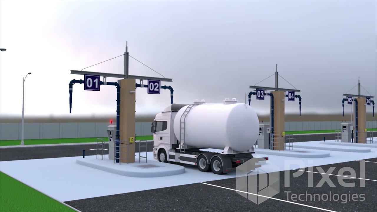 Hydro Power Tanker Filling Station Short Version 3d Animation