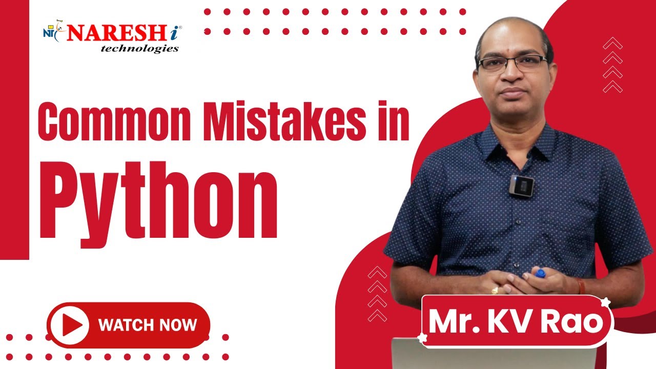 Common Mistakes In Python Python Programming Naresh It