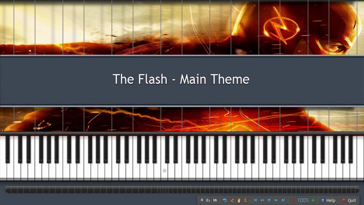 The Flash Main Theme Piano Tutorial Synthesia Youtube