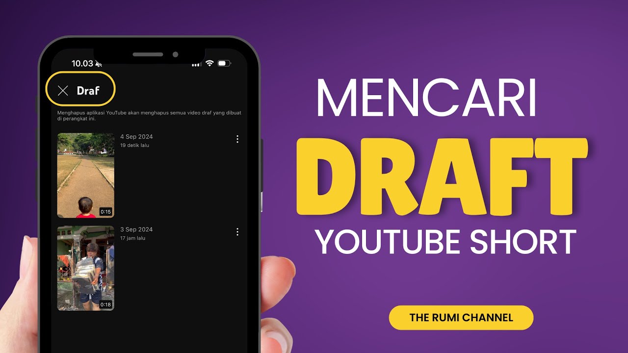 Cara Mencari Draft Di Youtube Short Youtube