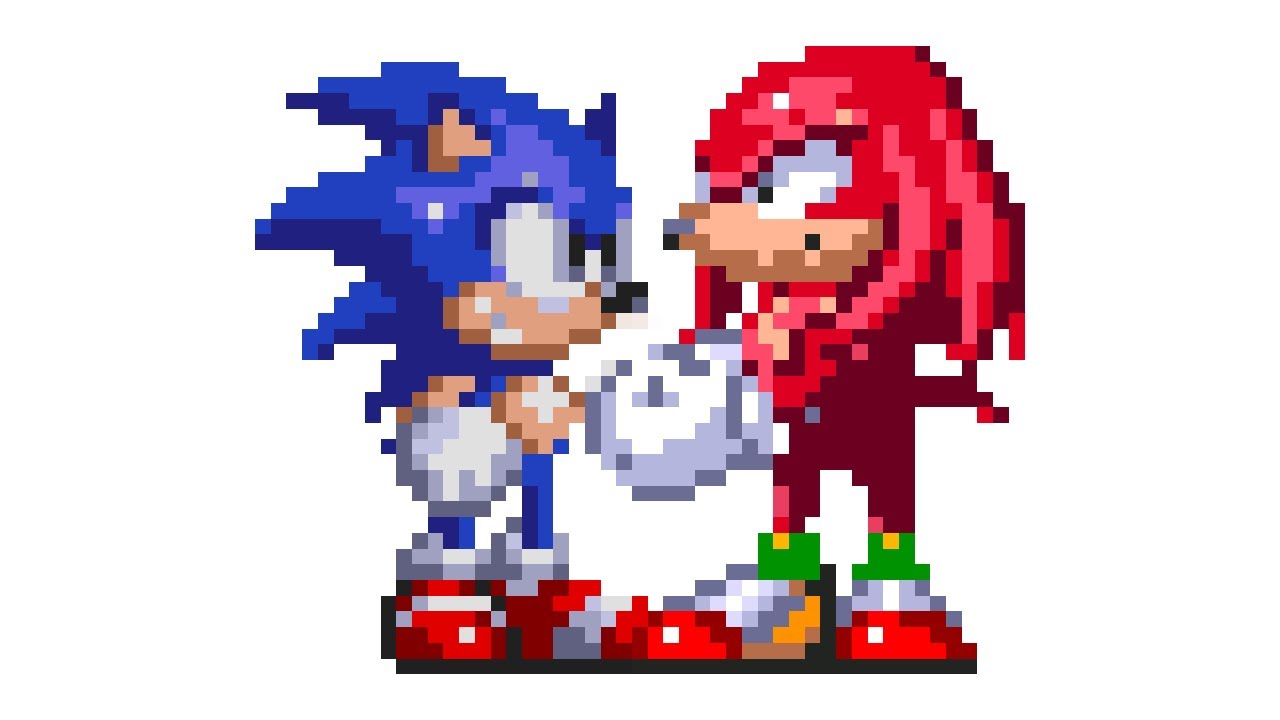Sonic Vs Knuckles Sprite Animation Youtube